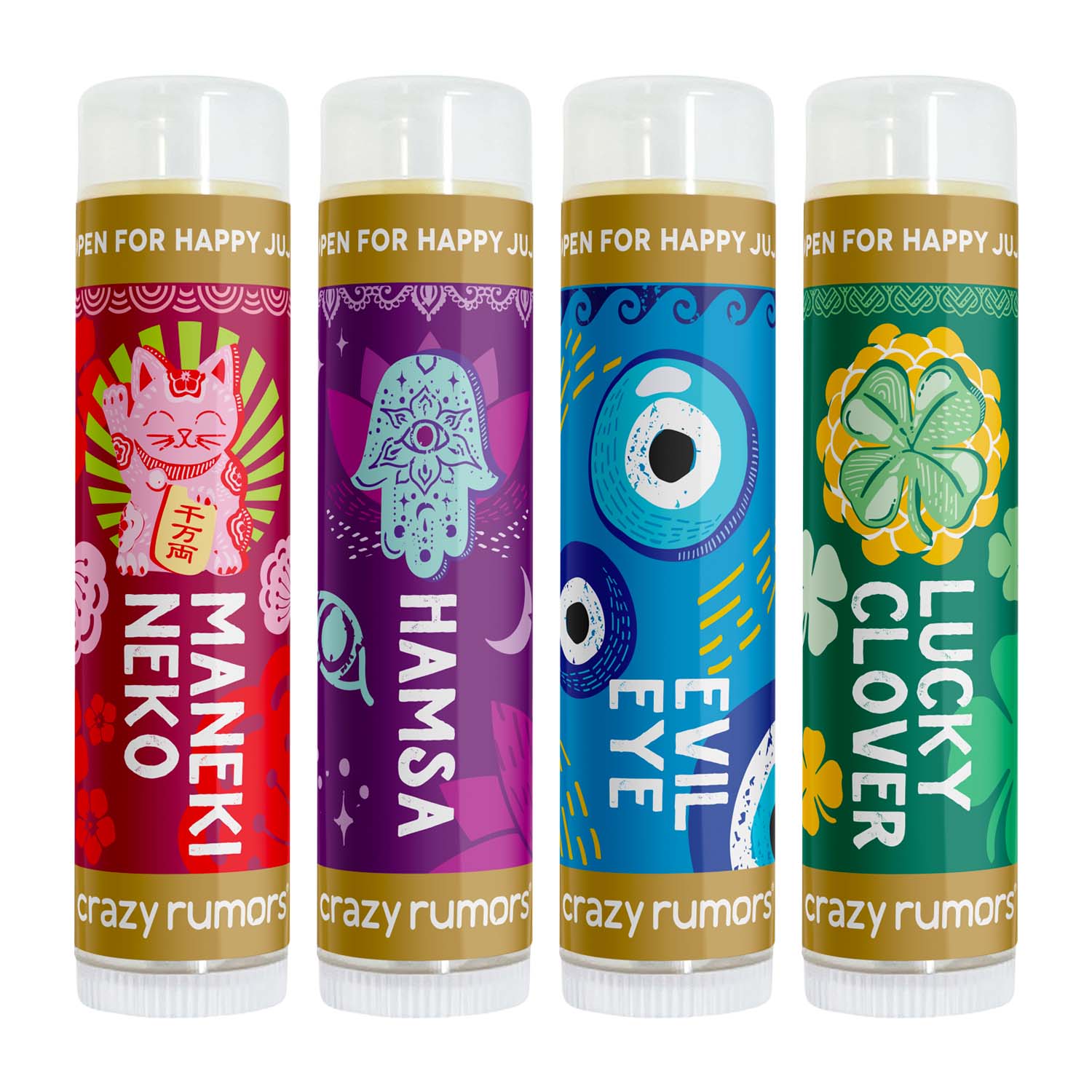 Happy Juju - Lucky Charms Mix 4 pack Lip Balm Set – Crazy Rumors